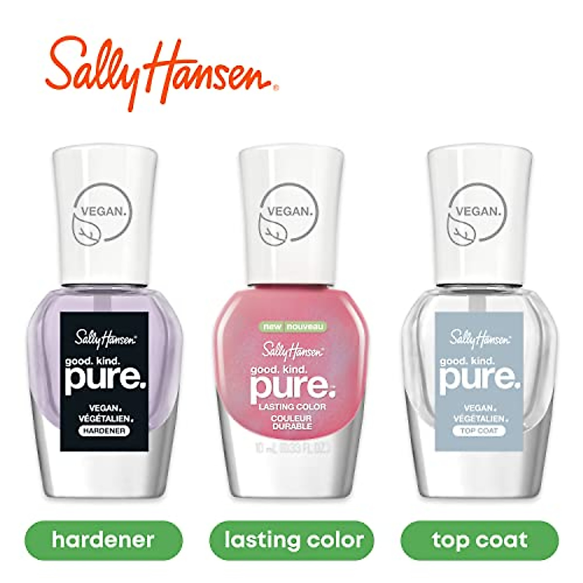 Sally Hansen Good.Kind.Pure Nail Polish, Natural Spring, 0.33 Fl Oz (Pack of 1), Packaging May Vary