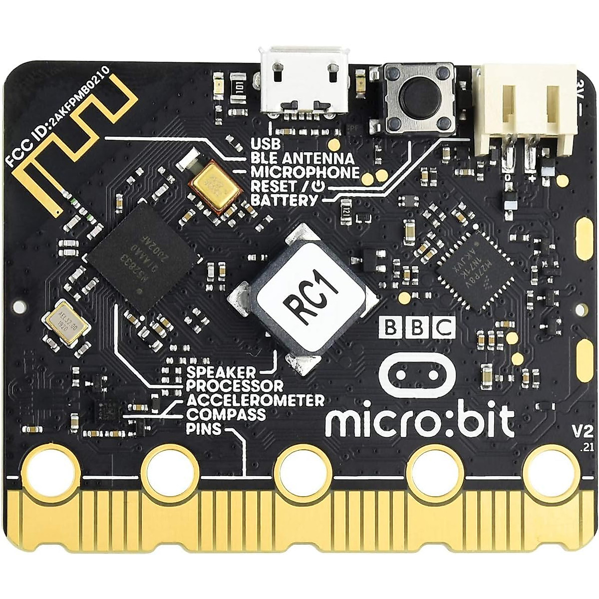 Microbit V2 Starter Kit with IoTCrazy© Frosted Protective Case, Official BBC Micro:bit v2.21 Board, Built-in Speaker and Microphone