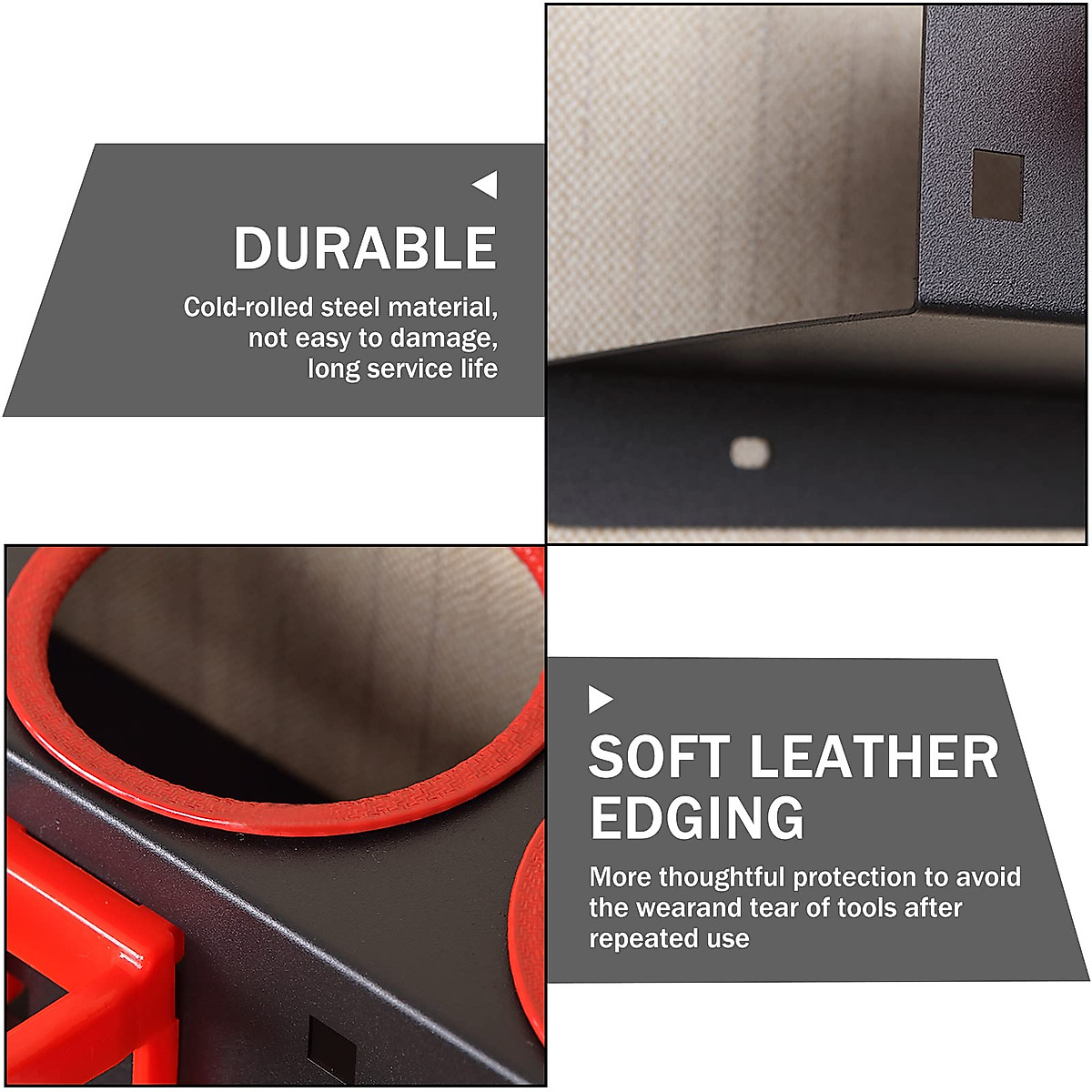 Ulable Spray Bottle Holder, Spray Bottle Holder Wall Mount Hanging Spray Bottle Rack, Spray Bottle Hanger with 4 White Adhesive Hooks, Multifunctional Spray Bottle Rack Car Shop Accessory Display