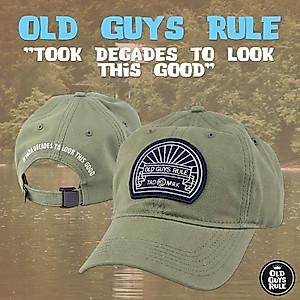 OLD GUYS RULE Men's Baseball Cap, Trademark It Took Decades to Look This Good - Gift for Dad, Grandpa, Husband, Father's Day, Birthday, Holiday - Classic Novelty Collector Hat (Military Green)