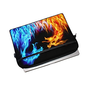 Abstract Fiery Dragon Print 13 13.3 14 Inch Laptop Shoulder Messenger Bag Case Sleeve Briefcase with Handle Strap for Men Women