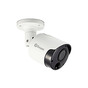 Swann Wired PIR Bullet Security Camera, 5MP Super HD Surveillance Cam with Infrared Night Vision, Thermal, Heat & Motion Sensing, Add to DVR with BNC, SWPRO-5MPMSB
