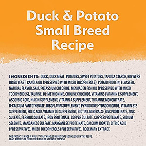 Natural Balance Limited Ingredient Small-Breed Adult Grain-Free Dry Dog Food, Duck & Potato Recipe, 4 Pound (Pack of 1)