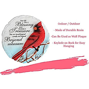 Spoontiques - Garden Décor - Cardinal Stepping Stone - Decorative Stone for Garden