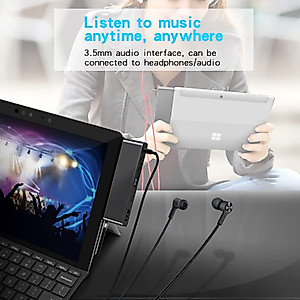 GreenByte Surface GO 1 2 3 Docking Station, USB Type C Hub HDMI Adapter 5 in 1 4K USB C to HDMI, 2 USB 3.0 Ports, Audio/Mic Output(Headset) for Microsoft Surface GO