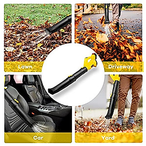 Cordless Leaf Blower,2×21V Electric Leaf Blower with 4.0Ah Battery,Battery Leaf Blower with Display,2 Adjustable Tubes and 6 Adjustable Speeds,Blowers for Lawn Care,Patio,Jobsite