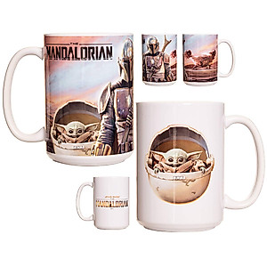 Star Wars Mandalorian The Child Ceramic Coffee Mug - Set of 2-15 oz