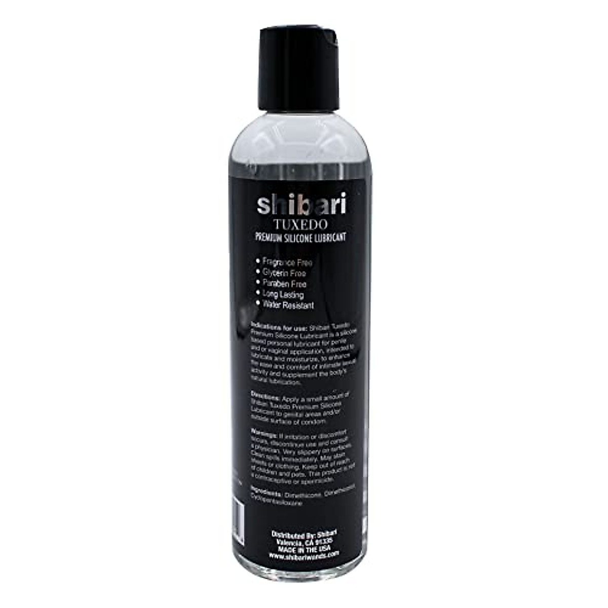 Shibari Tuxedo Silicone Lubricant, Premium Thick Lube for Women, Men, Couples, for Vaginal, Solo or Anal Play, Compatible with Natural Rubber Latex, Polyurethane, and Polyisoprene Condoms, 8 fl oz