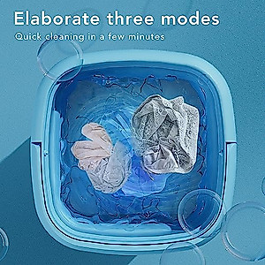 Foldable Washing Machine, Deep Stain Removal Mini Small Size Energy Efficient Folding Washing Machine for Apartment Nursing Home (US Plug)