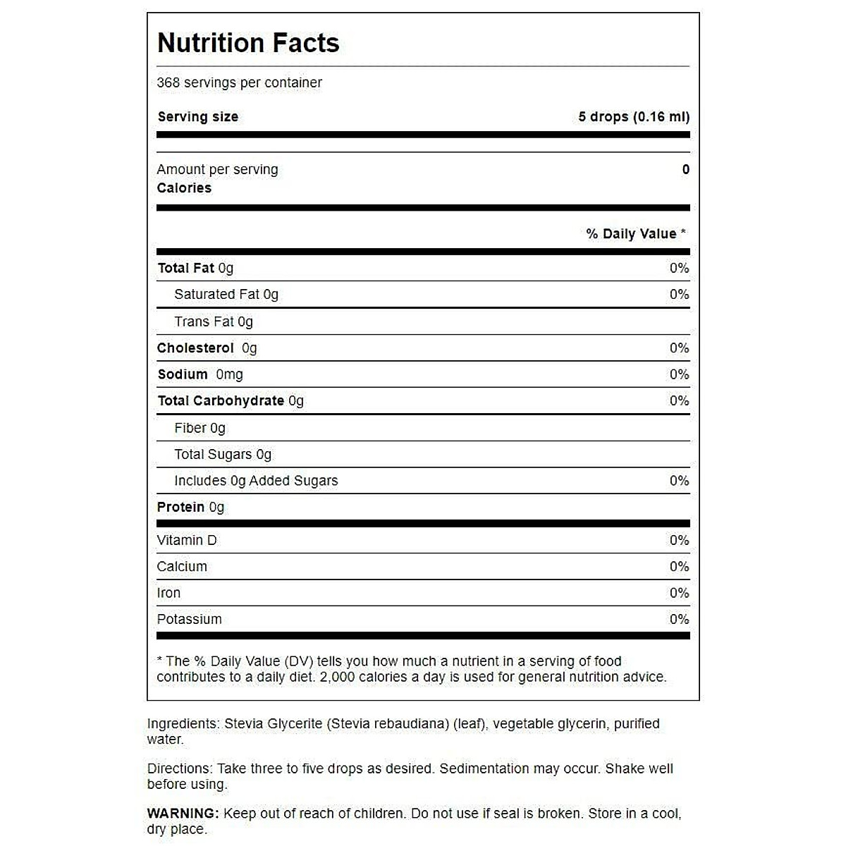Swanson Liquid Stevia (Alcohol Free) 2 fl Ounce (59 ml) Liquid (4 Pack)