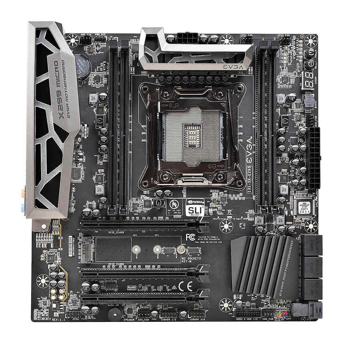 EVGA X299 Micro, LGA 2066, Intel X299, SATA 6GB/s, USB 3.1, USB 3.0, mATX, Intel Motherboard 131-SX-E295-KR