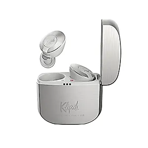 Klipsch T5 II True Wireless Bluetooth 5.0 Earphones in Silver with Transparency Mode, Beamforming Mics, Best Fitting Ear Tips, and 32 Hours of Battery Life in a Slim Charging Case