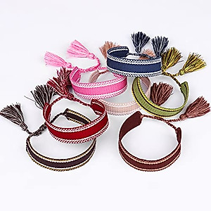 Sinseike Custom Name Knitted Word Adjustable Bracelets, Personalized Woven Friendship Wrap Bracelets for Women Girls Boy (style A)