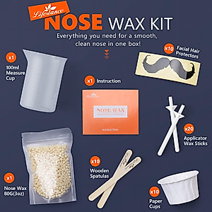 Lifestance Nose Wax Kit, Nose Hair Wax, Nose Wax for Quick & Easy Hair Removal, Painless Nose Hair Waxing Kit for Men Women (15-20 Times Usage)