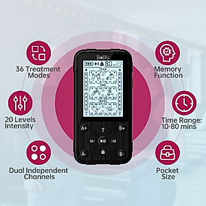 Belifu 3-in-1 36 Modes TENS EMS Unit, Muscle Stimulator TENS Machine for Pain Relief, Dual Channel Electronic Pulse Massager Muscle Massager for Lower Back Neck Shoulder Pain Relief with 10 Pads