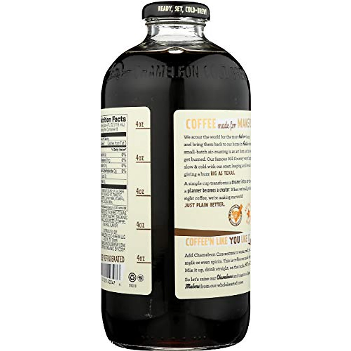 Chameleon Cold-Brew Organic Coffee Concentrate, Caramel, 32 oz