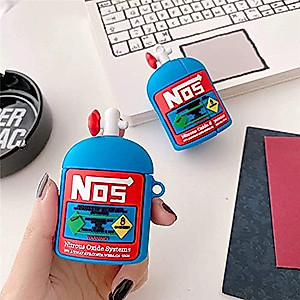 JDMTuning Car NOS Nitrogen Bottle Apple Airpods Engine Silicone Case Cover for Protection Fits AirPods Pro Wireless Charging