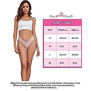 Jaywan Lace Thongs for Women Underwear Breathable Stretch Seamless Lace Thongs T Back Panties for Women 6 Pack S-XL Assorted