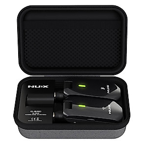 NUX C-5RC 5.8GHz Wireless Guitar System for Active or Passive Pickup Guitar, Charging Case included, UHF Guitar Wireless Transmitter Receiver Low Interference, Auto Match