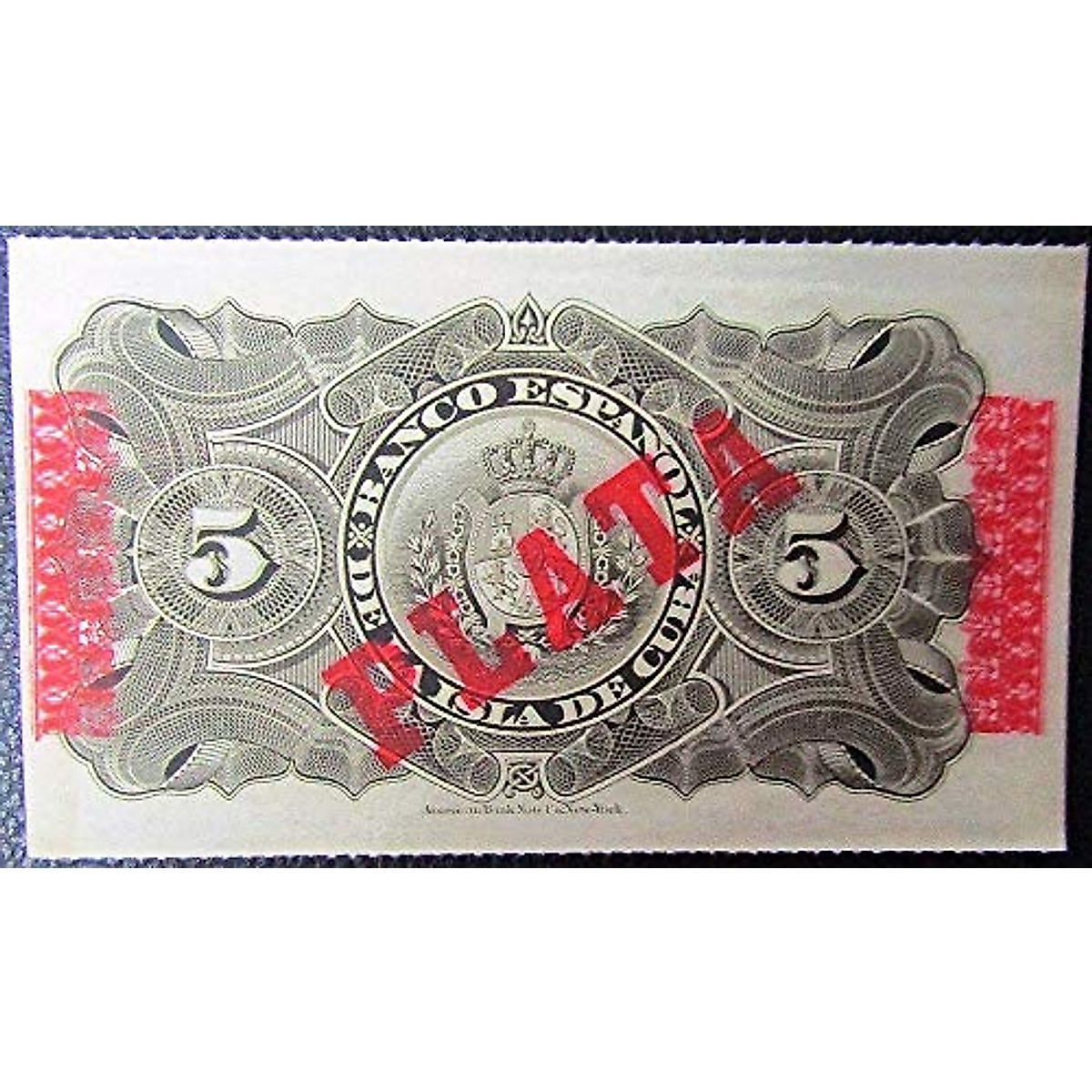 1896 CU RARE SPANISH COLONIAL CUBA 5 SILVER PESOS! 5 SILVER PESOS XF or Better