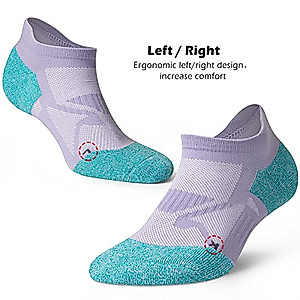 Gonii Ankle Socks Womens Running No Show Socks Compression Athletic Low Socks 5-Pairs