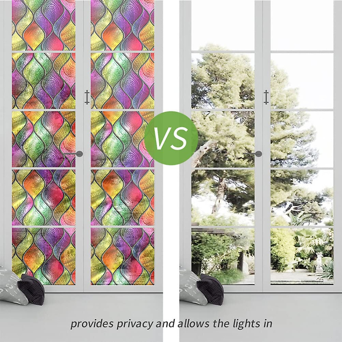 BESPORTBLE 1pc Cellophane Frosted Window Film for Glass Stained Glass Window Film Mirror Stickers 3D Privacy Window Sticker Static Window Decal Window Film Stained Glass Static Window Cling