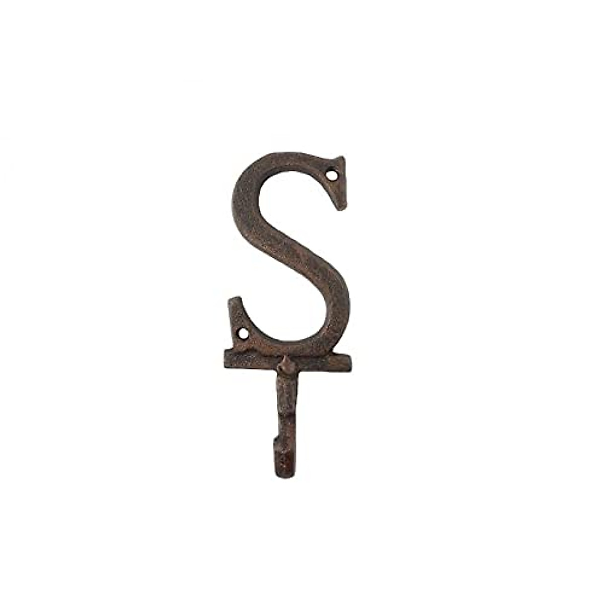 Handcrafted Nautical Decor Rustic Copper Cast Iron Letter S Alphabet Wall Hook 6"