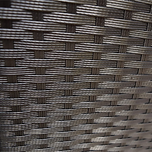 Oakland Living 113 Gallon Outdoor Storage Box, Patio Rattan Deck Box, Wicker Storage Bench for Indoor, Outdoor, Pool, Balcony, Yard, Garden, Black