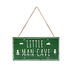 Boy Room Decor - 12"x6"x0.4", MDF Wood Plaque Sign - Kids Room Decor by Kindette, Toddler Door Sign - Baby Decor for Nursery - Little Man Cave - Boys Room Decorations - Door Decor Hanging in Bedroom