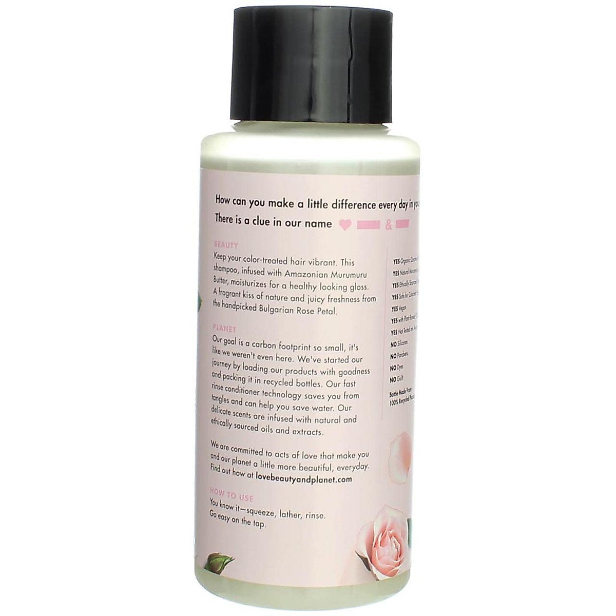 Blooming Color Shampoo, Murumuru Butter & Rose, 13.5 fl oz (400 ml), Love Beauty and Planet