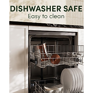 BAYKA French Press Coffee Maker, Glass Classic Copper 304 Stainless Steel Coffee Press, Cold Brew Heat Resistant Thickened Borosilicate Coffee Pot for Camping Travel Gifts, 34 Ounce