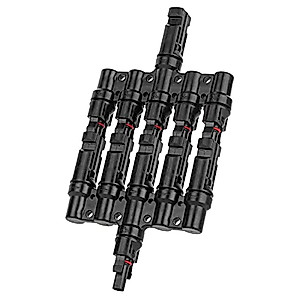 5 to 1 Solar Panel Connector - 5 Way Branch DIY Mount Tool Solar Parallel Connector in Pair - Solar Wire Connectors for Connection Between Solar Panels