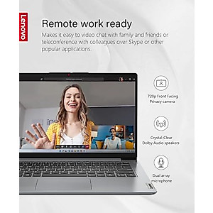 Lenovo - Ideapad 1 14.0" HD Laptop, Intel Celeron N4020 Processor, 4 GB RAM, 128GB Storage(64GB eMMC+64GB Card), Intel UHD Graphics, Bluetooth, Wi-Fi 6, Webcam, Windows 11, Cloud Grey, W/GaLiMu