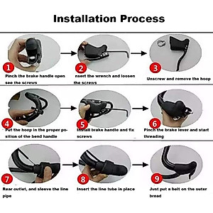 catazer Bicycle Brake Lever,1 Pair Universal Aluminum Alloy Concealed Comfort Road Bike Brake Levers Aero Levers with Rubber Hood for 22.2-23.8mm Handlebar 265g/Pair