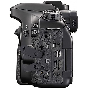 Canon EOS 80D DSLR Camera (Body Only) (1263C004) + 64GB Memory Card + Case + Corel Photo Software + 2 x LPE6 Battery + Card Reader + LED Light + Flex Tripod + HDMI Cable + More (Renewed)