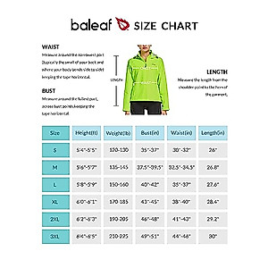 BALEAF Women's Running Rain Jackets Waterproof Windbreaker Windproof Lightweight Cycling Jackets Reflective Packable Hooded Yellow L
