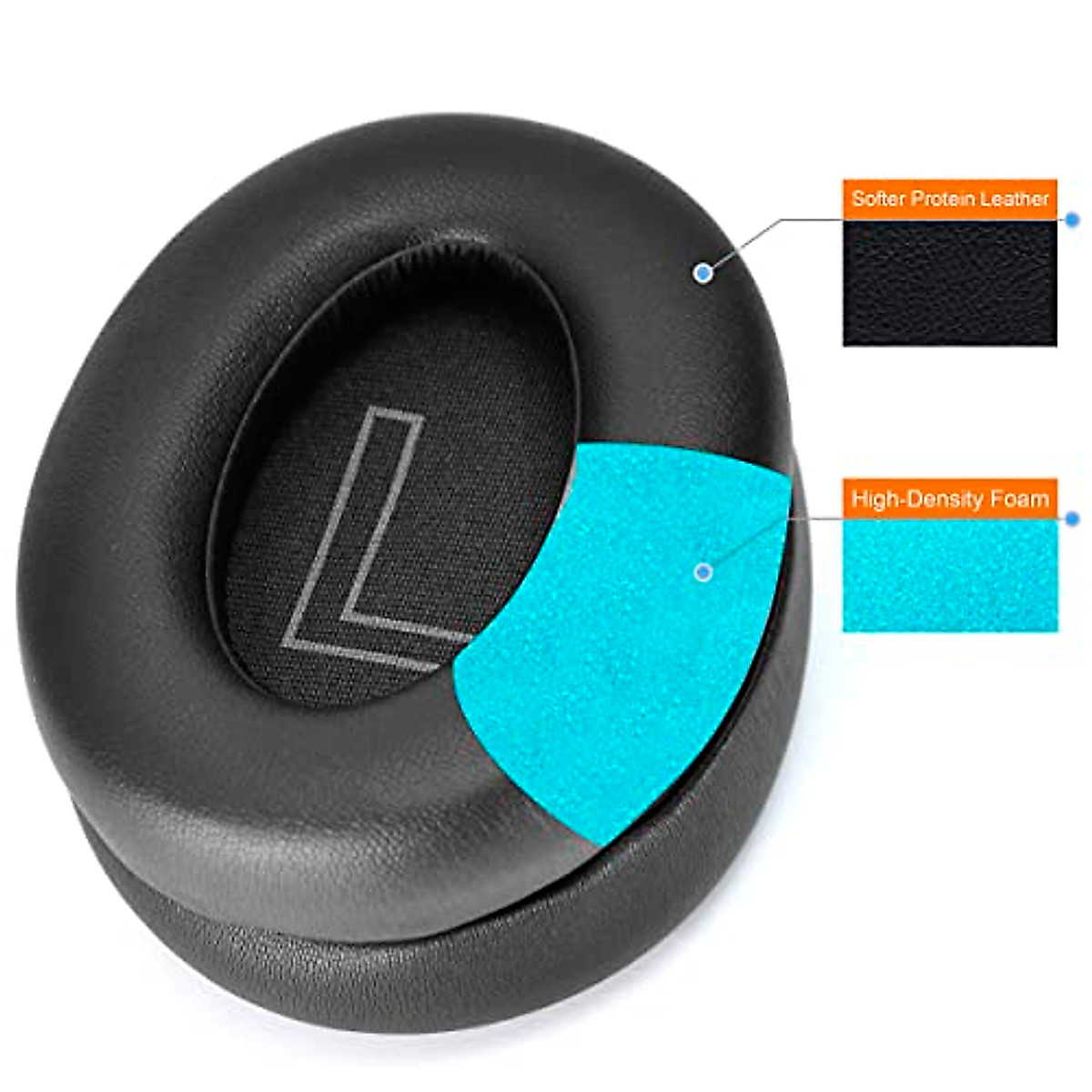 Life Q30 / Q35 Earpads - defean Replacement Ear Cushion Foam Cover Ear Pads Compatible with Anker Soundcore Life Q30 / Q35 BT Headphones, Softer Leather,High-Density Noise Cancelling Foam (Black)
