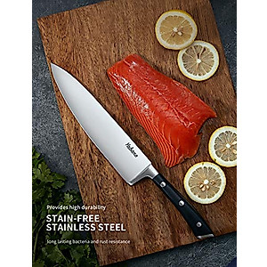 Kitchen Knife Set, 6-Piece Small Knife Set with Wooden Block, Super Sharp, High Carbon Stainless Steel Cutlery Knife Block Set