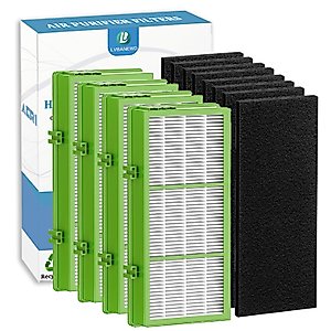 LBLVBNEWD Aer1 Filter Replacement for Holmes AER1 Air Purifiers, 4 True HEPA Air Filters + 8 Carbon Booster Filters for Replacement Parts # HAPF300AH-U4R, HAP242-NUC