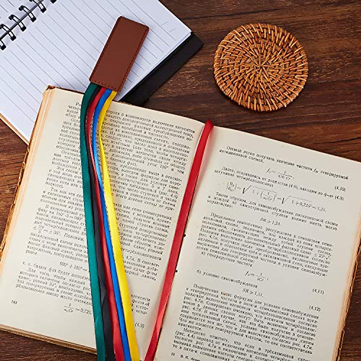 3 Pieces Bible Ribbon Bookmark Ribbon Markers Artificial Leather Bookmark with Colorful Ribbons for Books