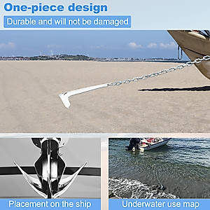 ISURE MARINE Stainless Steel Bruce Style Claw Force Boat Anchor 11lbs (5kg) Heavy Duty Marine Grade Polished