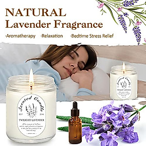 4 Pack Candles for Home Scented, Lavender Candle, Aromatherapy Jar Candles, 28 oz 200 Hour Long Lasting Candles, Scented Candles Gift Set for Women, Perfect for Birthday Gifts