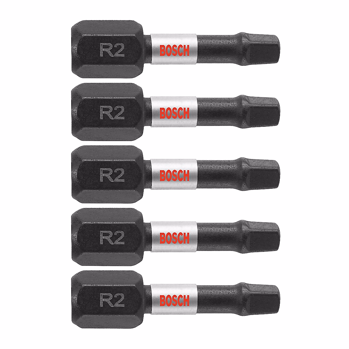 BOSCH ITSQ2115 15-Pack 1 In. Square #2 Impact Tough Screwdriving Insert Bits