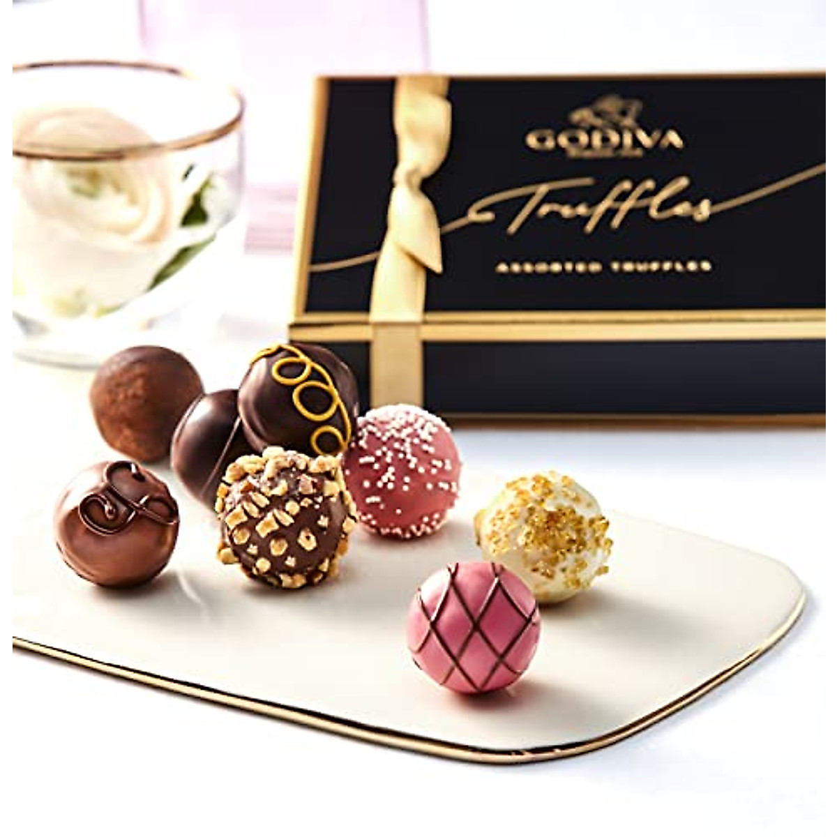 Godiva Chocolatier, Signature Truffles Assorted Chocolate Gift Box 24Ct, 1 ounces
