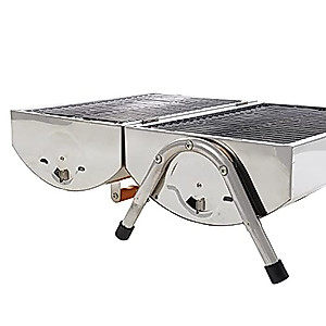 Wolfgang Puck Stainless Steel Portable Charcoal Grill (Renewed)