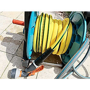 ZILIM Hybrid Garden Water Hose 5/8" X 100 FT, 160PSI Heavy Duty, Lightweight, Flexible,Non-kinking with Swivel Grip Handle Female and 3/4" GHT Solid Brass Fittings, Car Washing&Yard