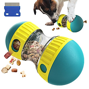MECODO Dog Interactive Toys Adjustable Dog Treat Dispensing Ball, for Slow Feeding Puzzle Ball Toy for Reduce Boredom and Stimulating IQ Training Suitable for Large, Medium, and Small Dogs