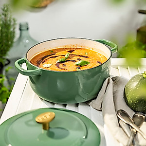 BALLARINI Bellamonte Cast Iron 7.6-qt Round Dutch Oven - Saggio Green