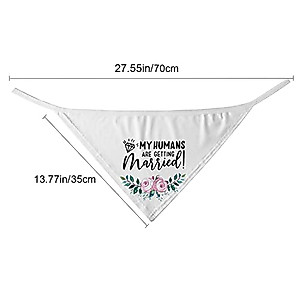 Engagement Gifts, YUDANSI Engagement Dog Bandanas 2 Pack, Wedding Pet Scarf, My Humans are Getting Married Gift to Dog Lover, Engagement Props for Dog Dress up, Small Medium Large Breed Sized Dog