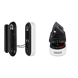 Wasserstein 30° to 55° Horizontal Wedge Wall Mount Compatible with Arlo Essential Wired Video Doorbell - Flexible Mounting Options (Black) (NOT Compatible with Essential Arlo Doorbell Wire-Free)